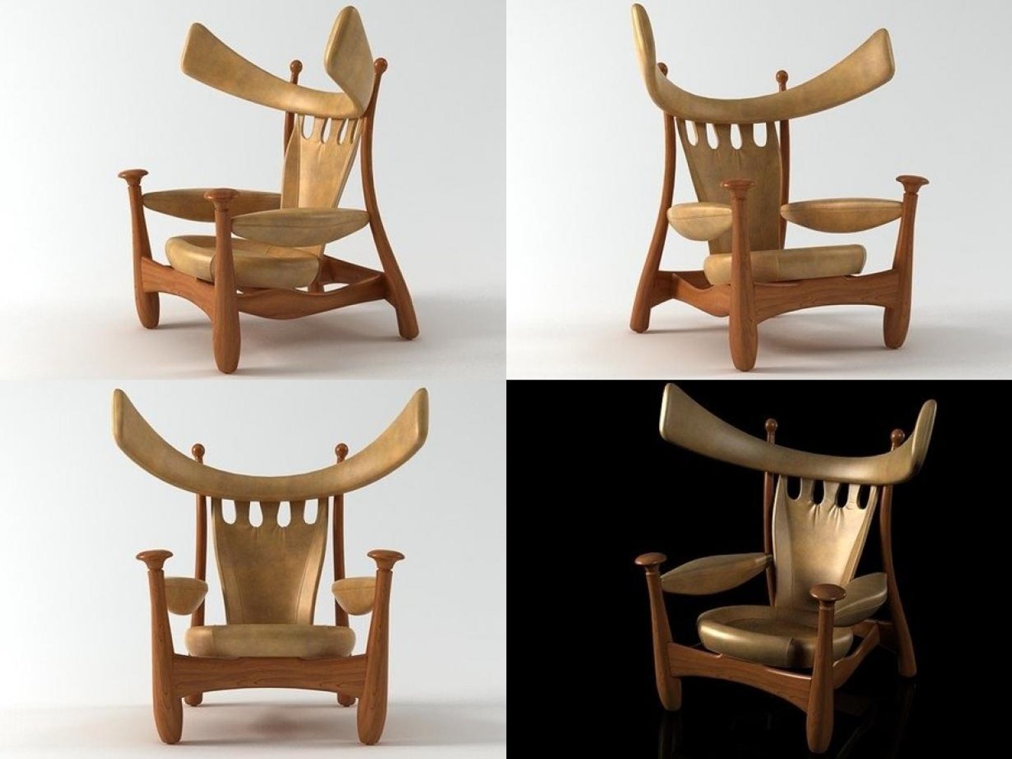 Aspas Armchair 1962 3D Model - TurboSquid 1181353