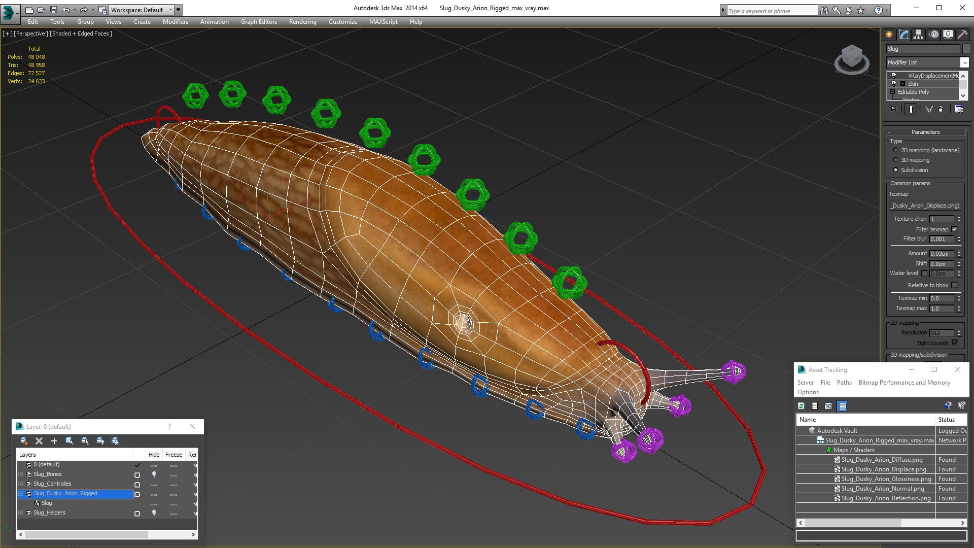 3D Slug Dusky Arion Rigged - TurboSquid 2013452
