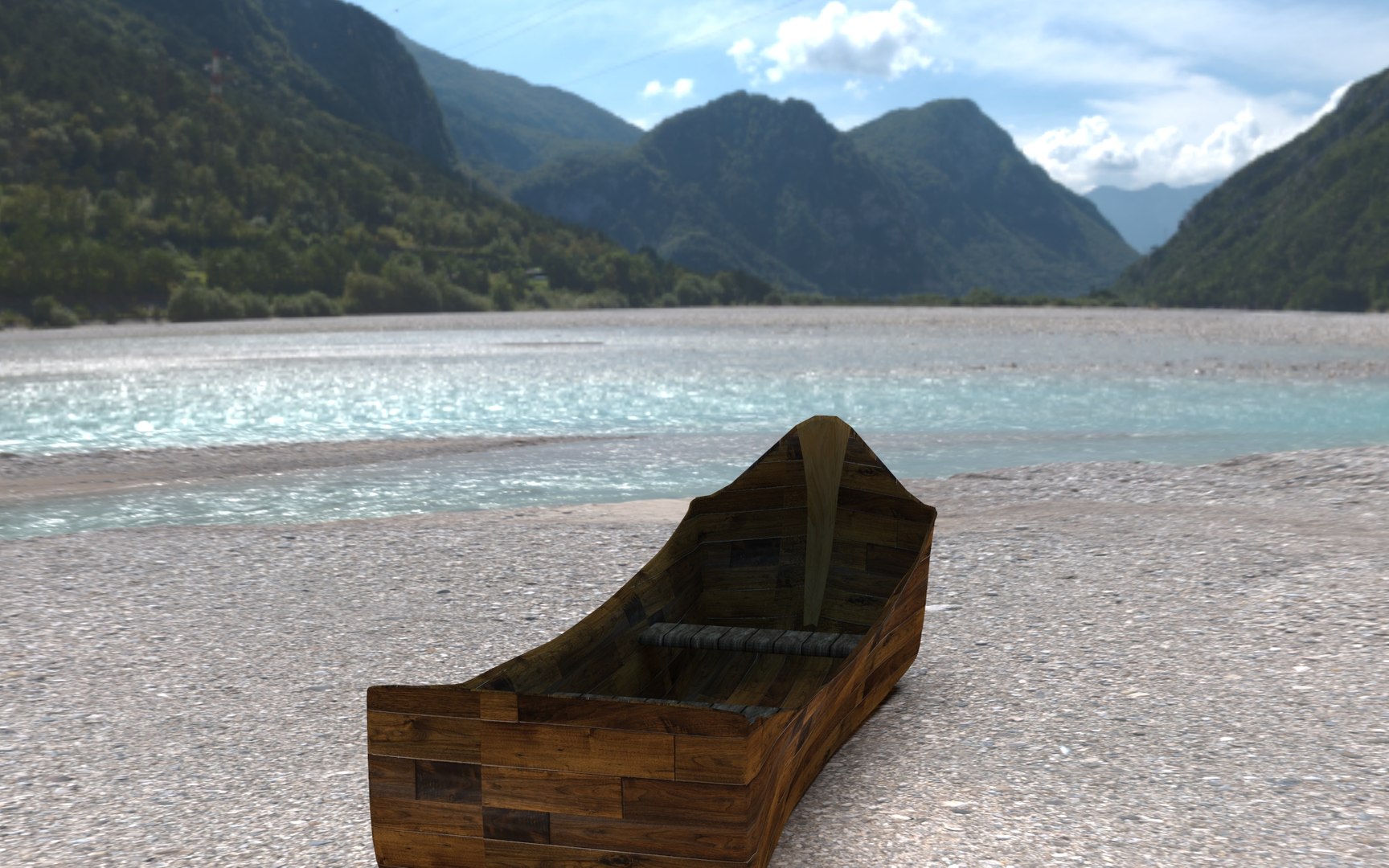 3D wood boat - TurboSquid 1503202