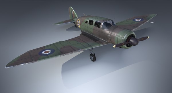 modelo 3d Librea de la Royal Air Force Spartan 7W RAF WW2 (1 ...