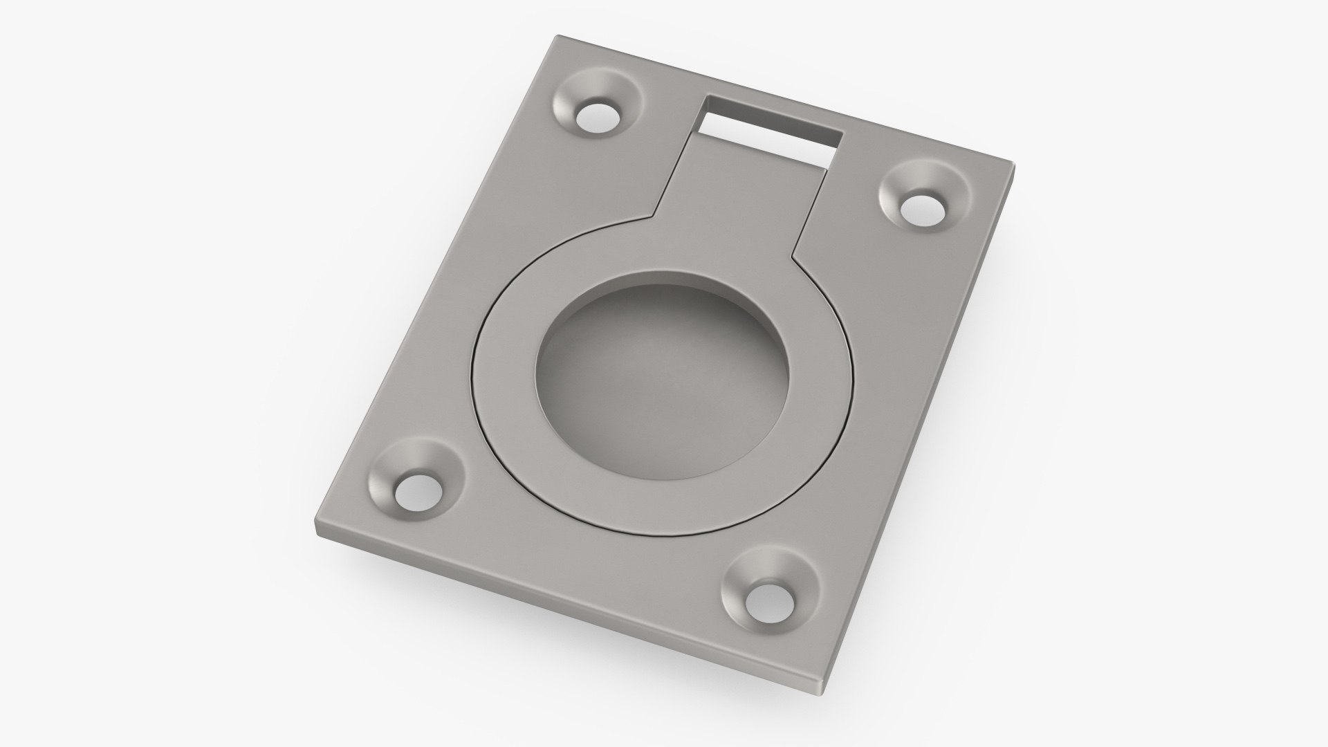 Kitchen Cabinet Handle Recessed Round Silver Model - TurboSquid 2219829