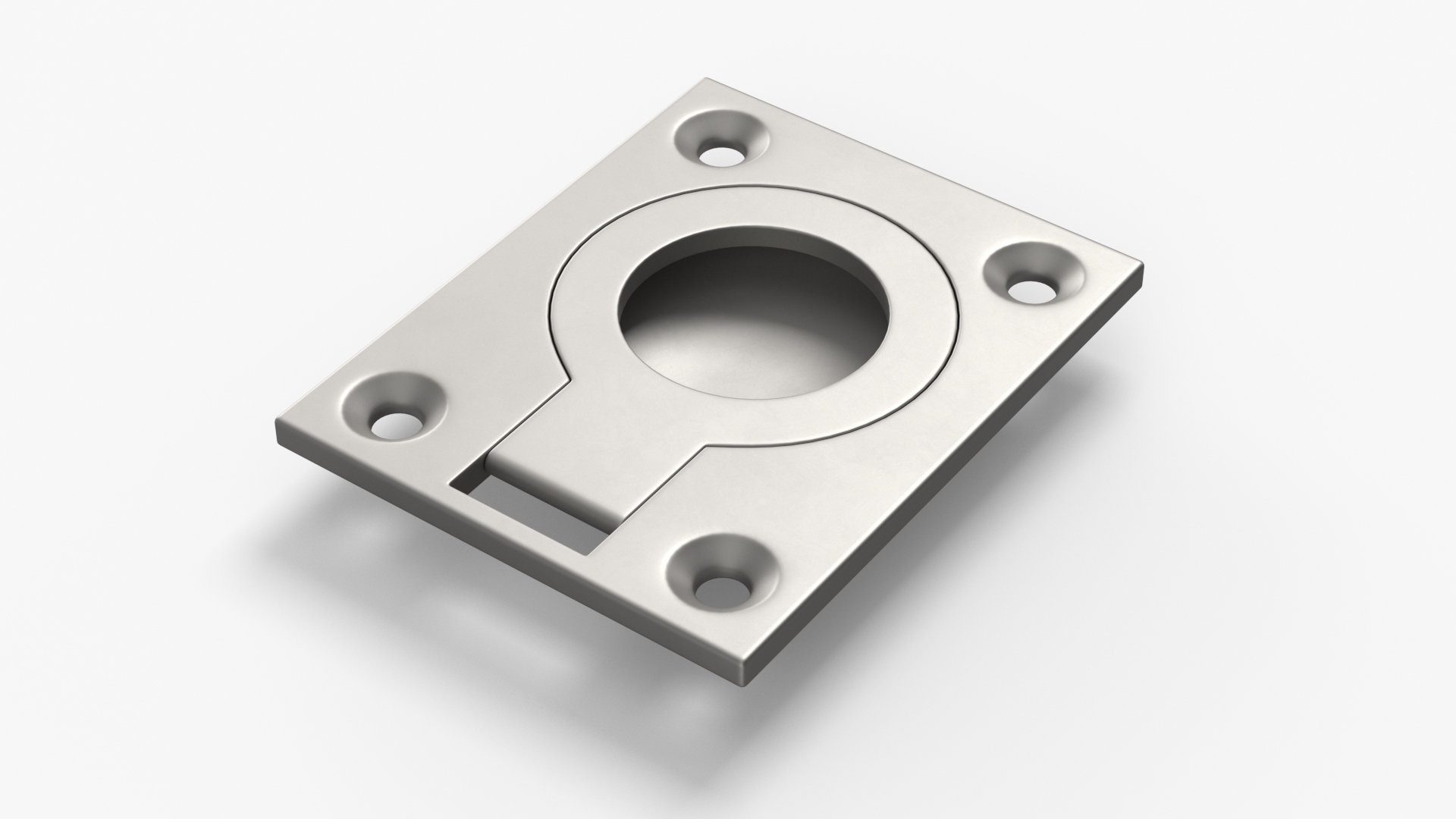 Kitchen Cabinet Handle Recessed Round Silver Model - TurboSquid 2219829