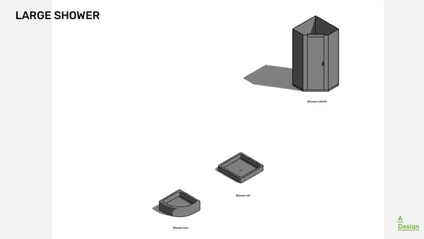 modelo 3d Shower cabins - Pack of revit families model - TurboSquid 2017085
