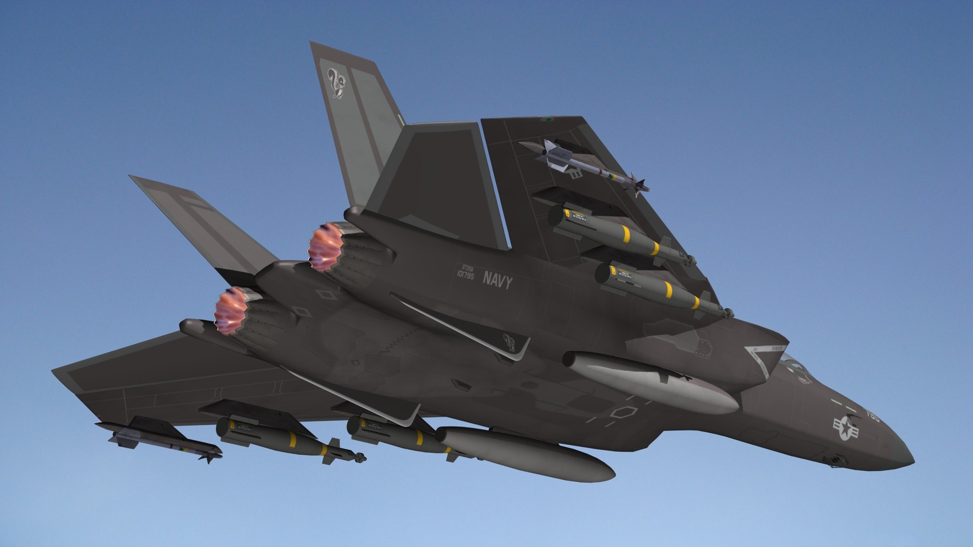 Fictional Fighter Jet DS 3D Model - TurboSquid 2108375