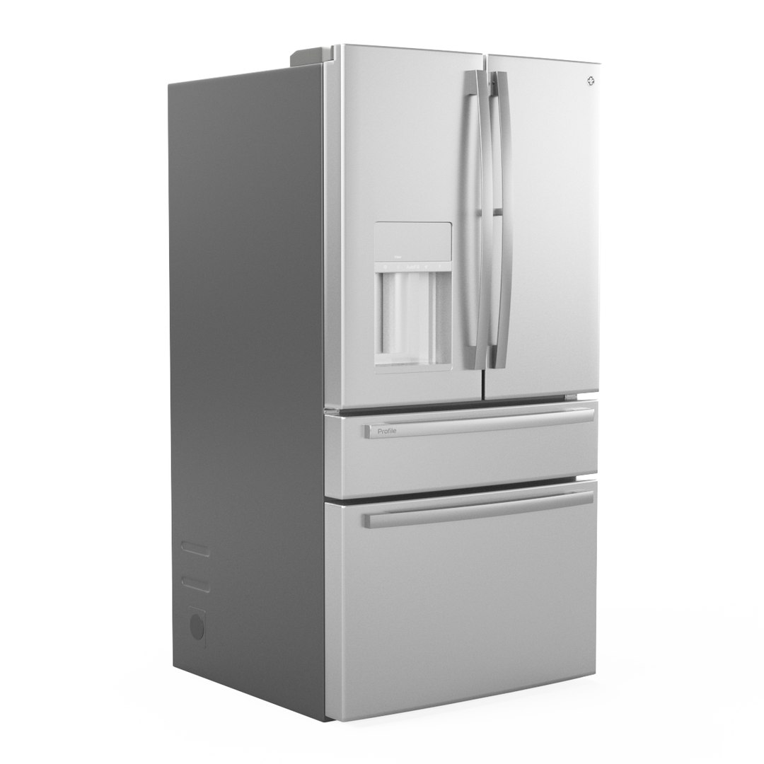 3D GE Profile French-Door Refrigerator PVD28BYNFS - TurboSquid 2099879