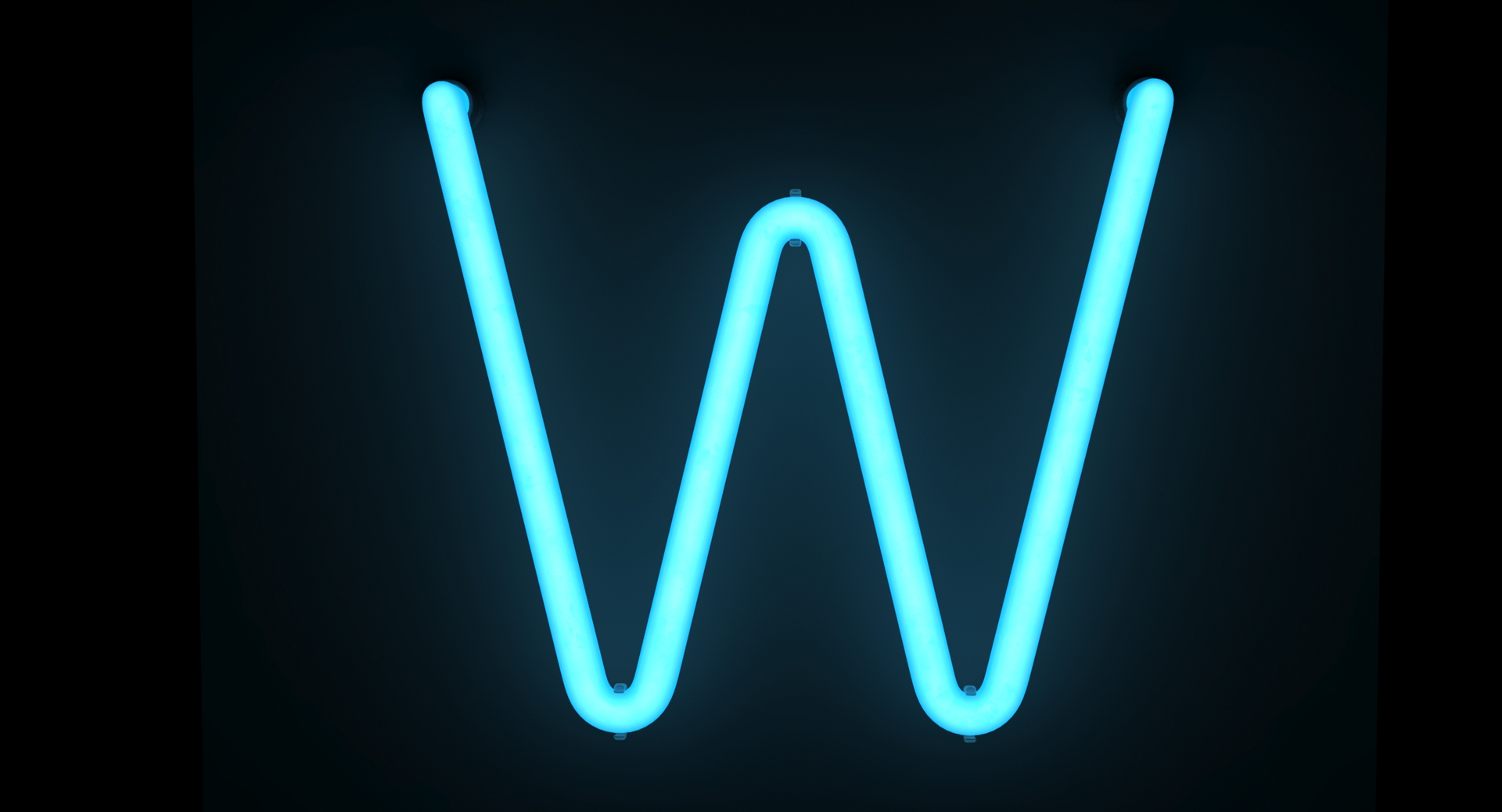 Neon letter w alphabet 3D model - TurboSquid 1640123