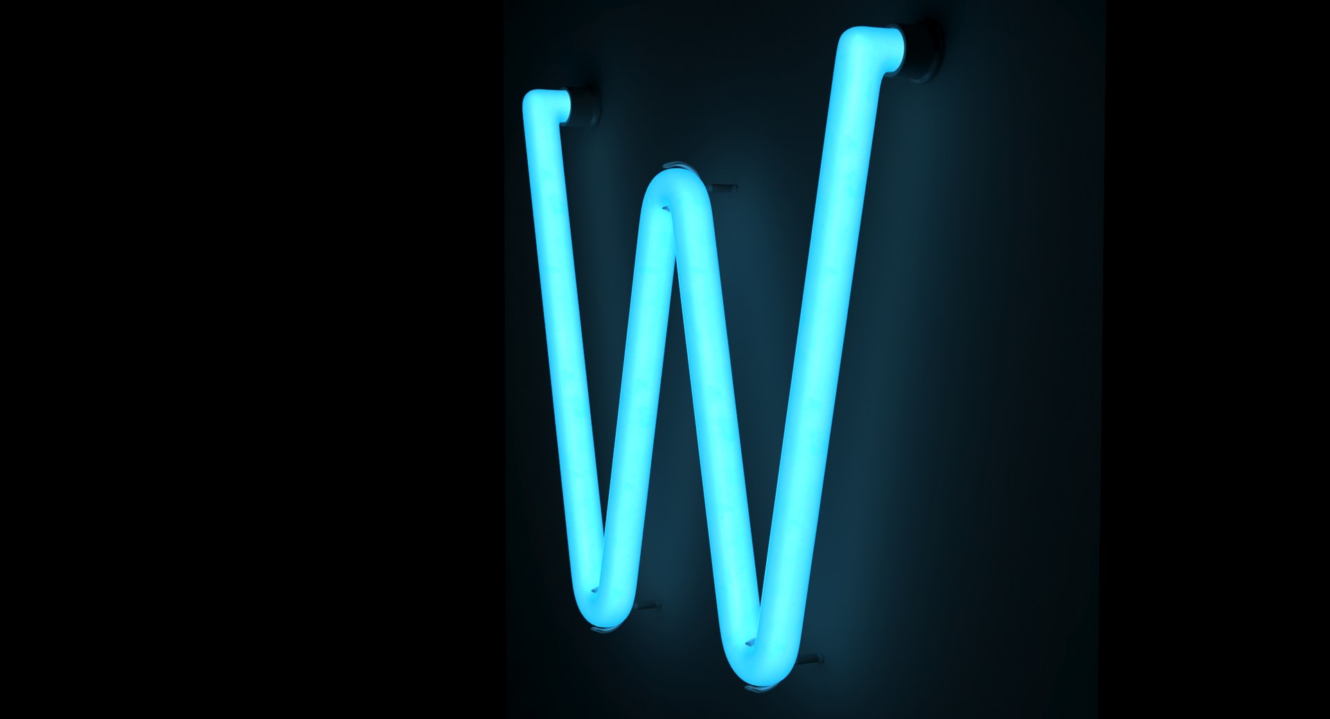 Neon letter w alphabet 3D model - TurboSquid 1640123