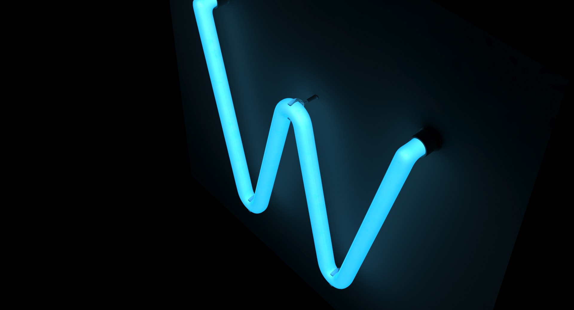 Neon letter w alphabet 3D model - TurboSquid 1640123