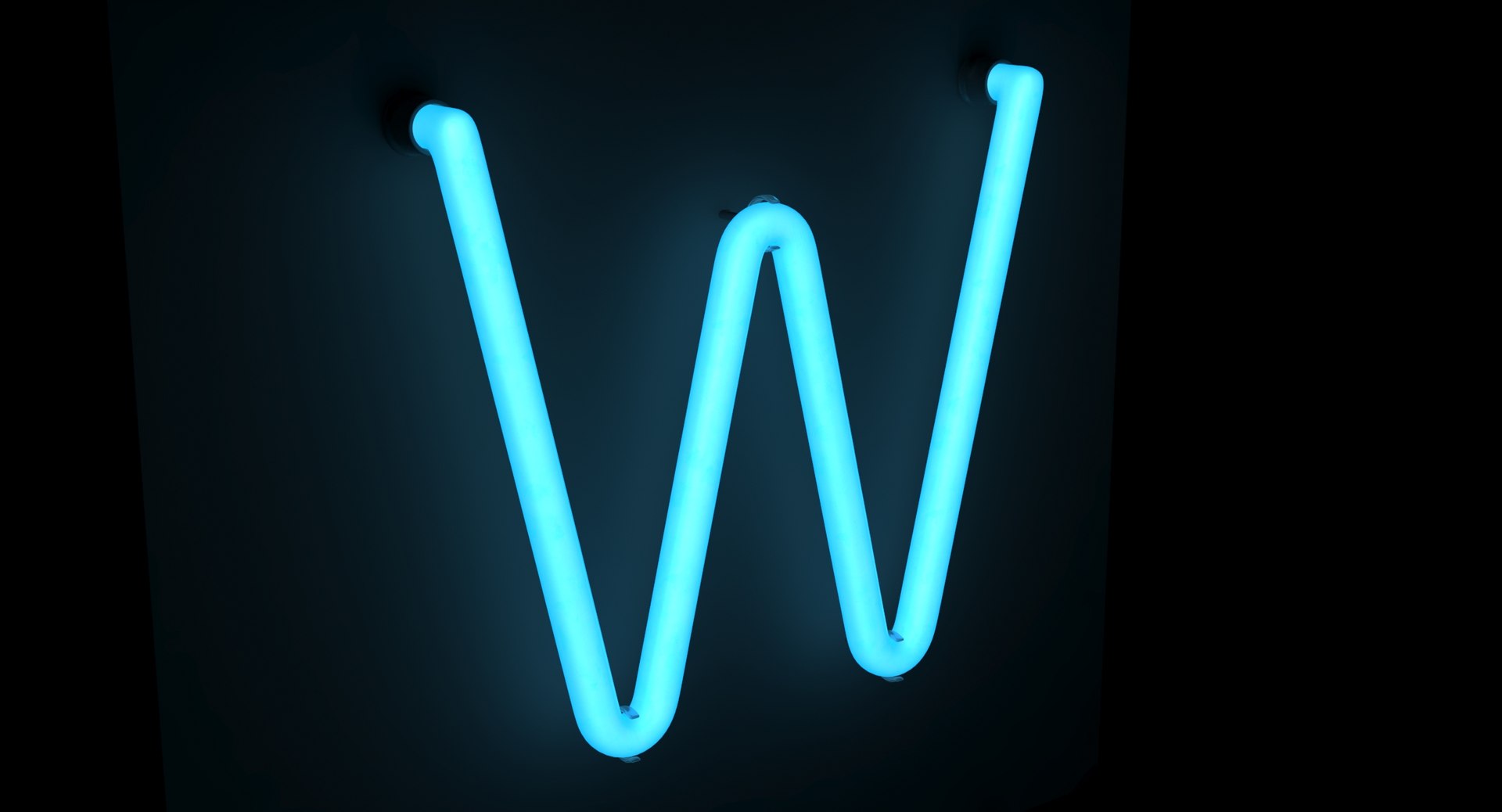 Neon letter w alphabet 3D model - TurboSquid 1640123