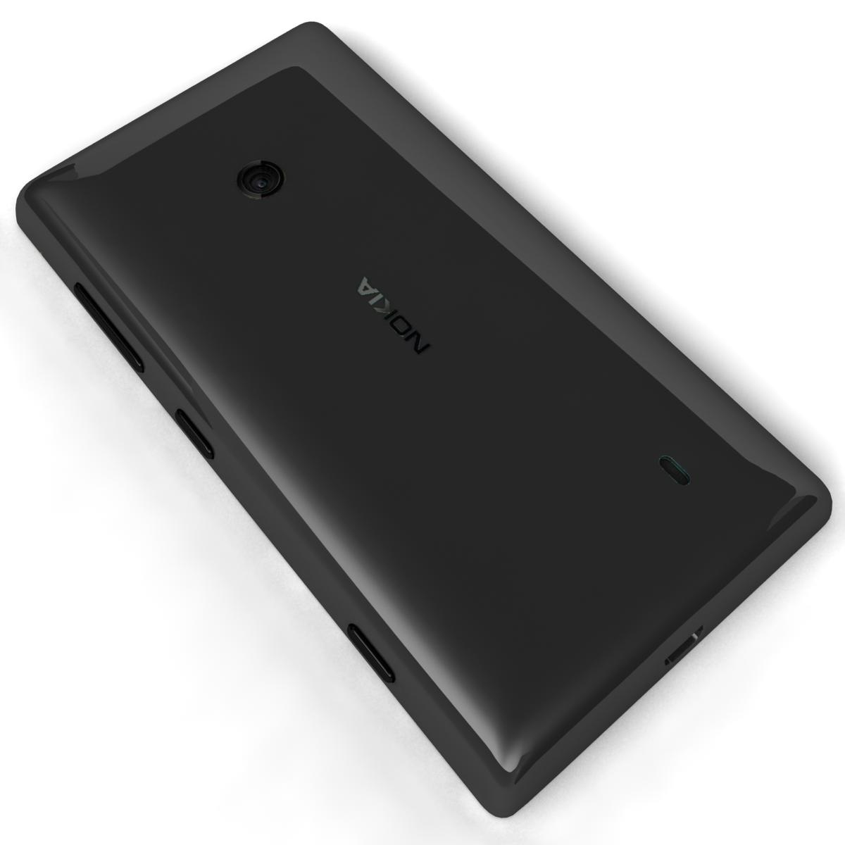 nokia lumia 520 black 3d model