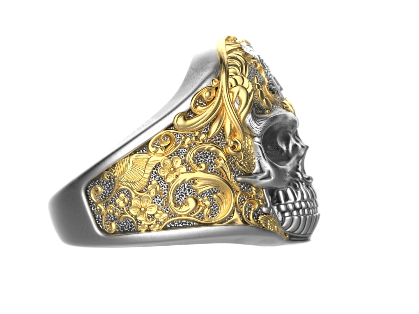 3D Jewelry Skull Head Ring with Eye Symbol 0318 Set 7-13US - TurboSquid ...