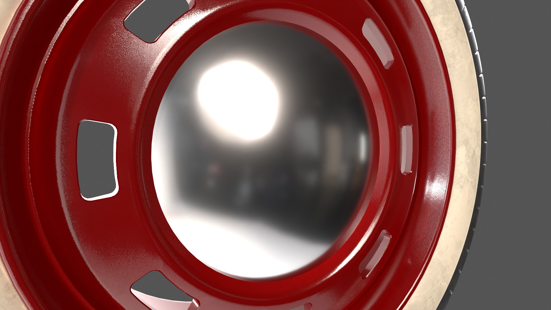 3D Model Classic Wheel RED - TurboSquid 2053902