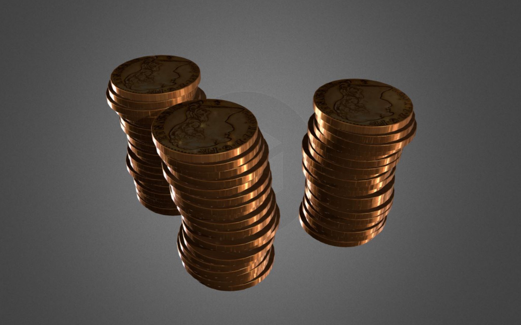 3D Golden Coins Model - TurboSquid 2335220