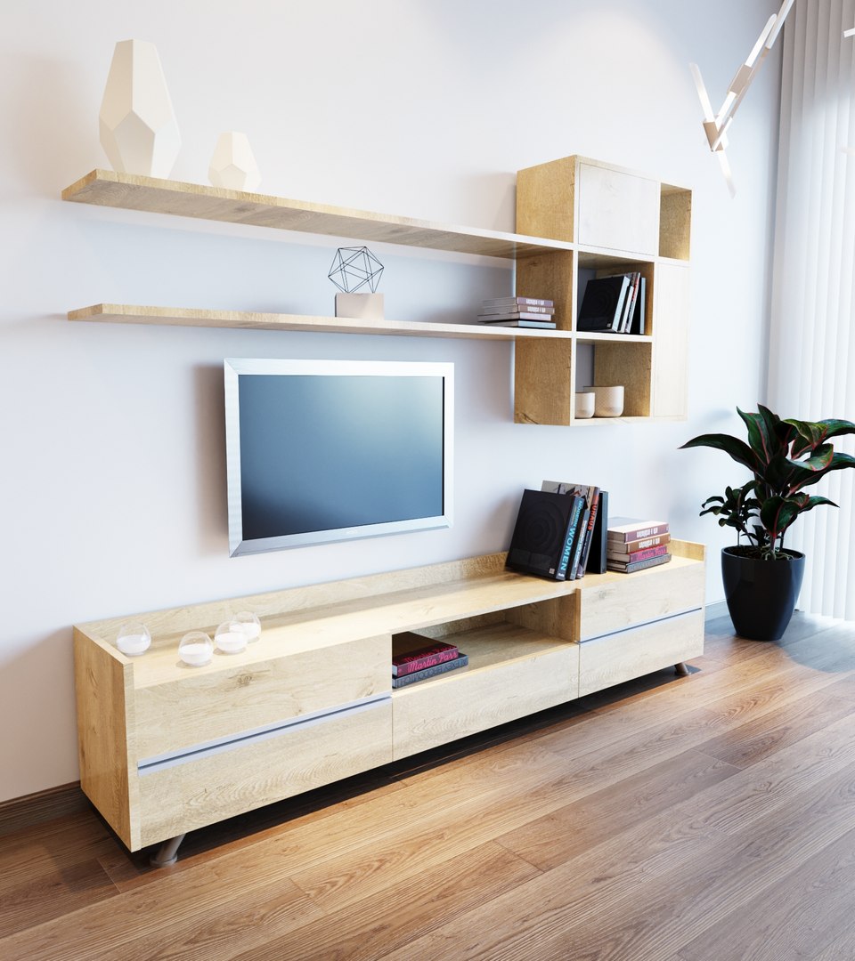 3D Home Living Room Unit - TurboSquid 1446117