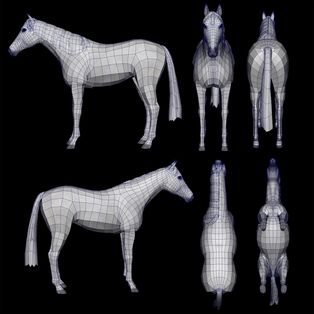 3d Realistic Horse Games Model