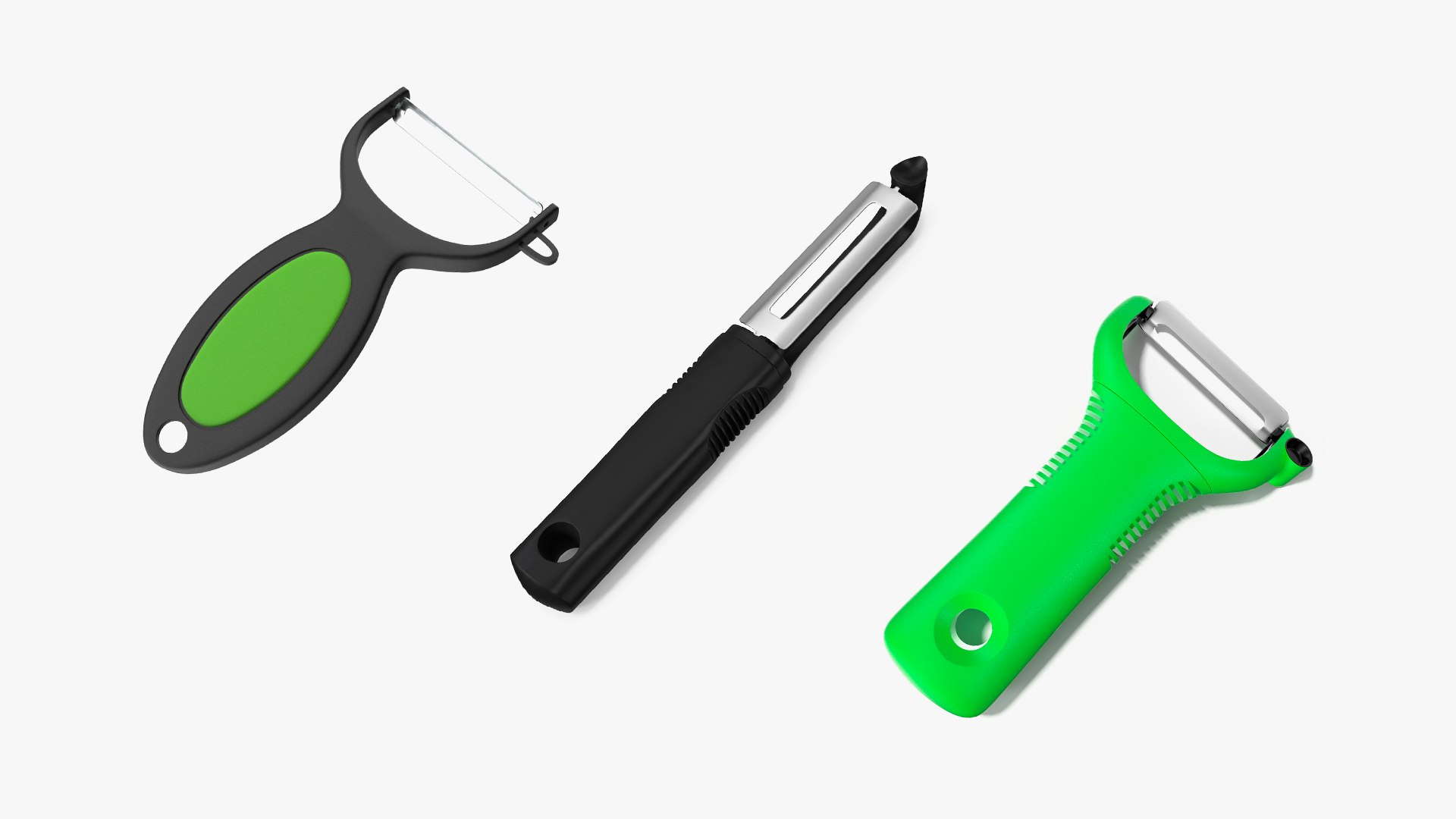 Vegetable Peelers Collection 3D Model - TurboSquid 2200257