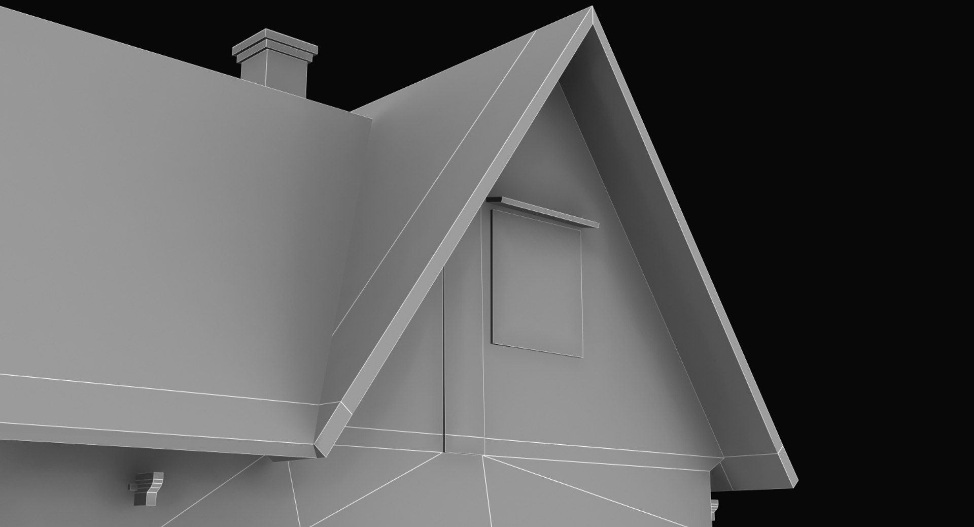 medieval half-timbered house 3d model