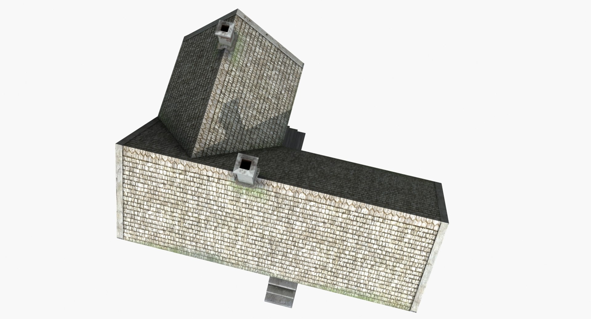 medieval half-timbered house 3d model