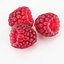 3d Realistic Raspberry Real Fruit Model