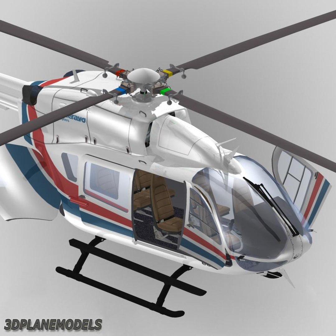 3d Model Eurocopter Ec-145 Meravo Helicopters