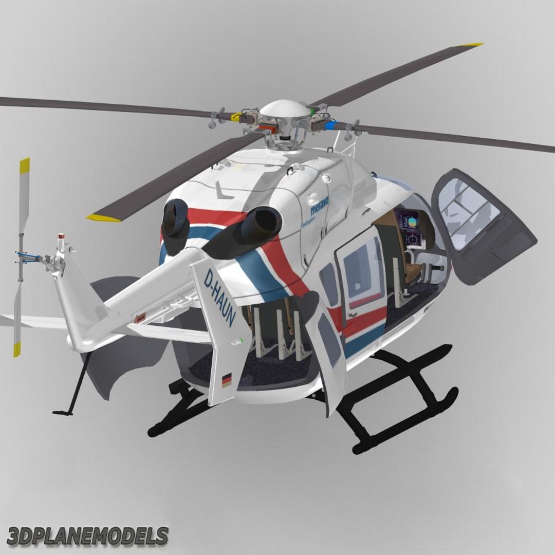3d Model Eurocopter Ec-145 Meravo Helicopters