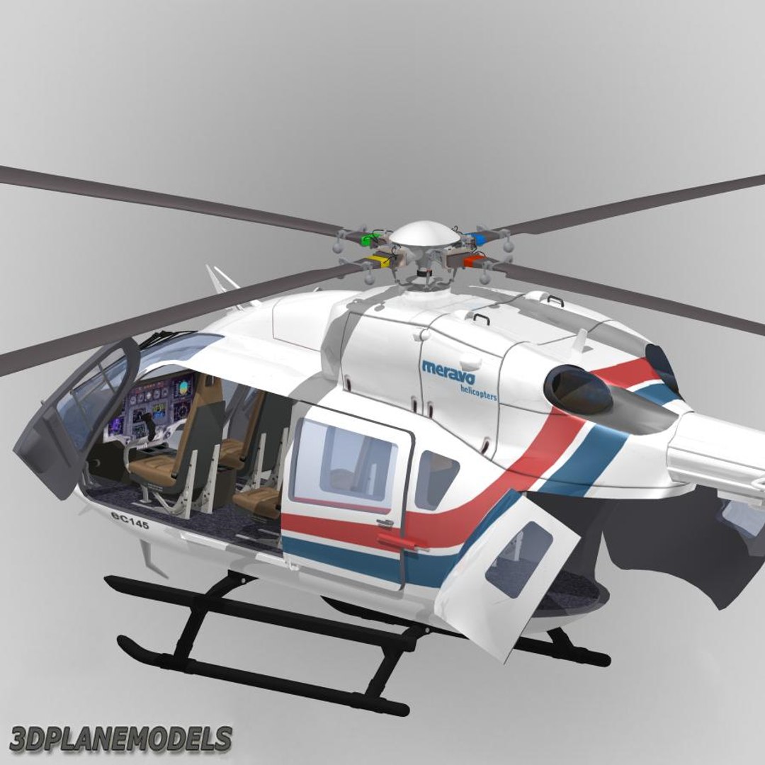 3d Model Eurocopter Ec-145 Meravo Helicopters