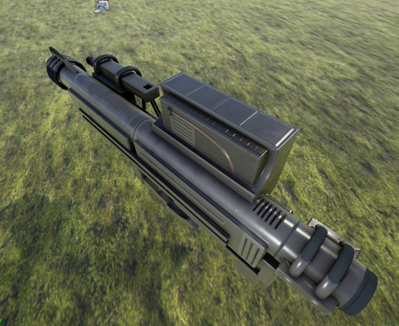 heavy blaster gun 3d obj