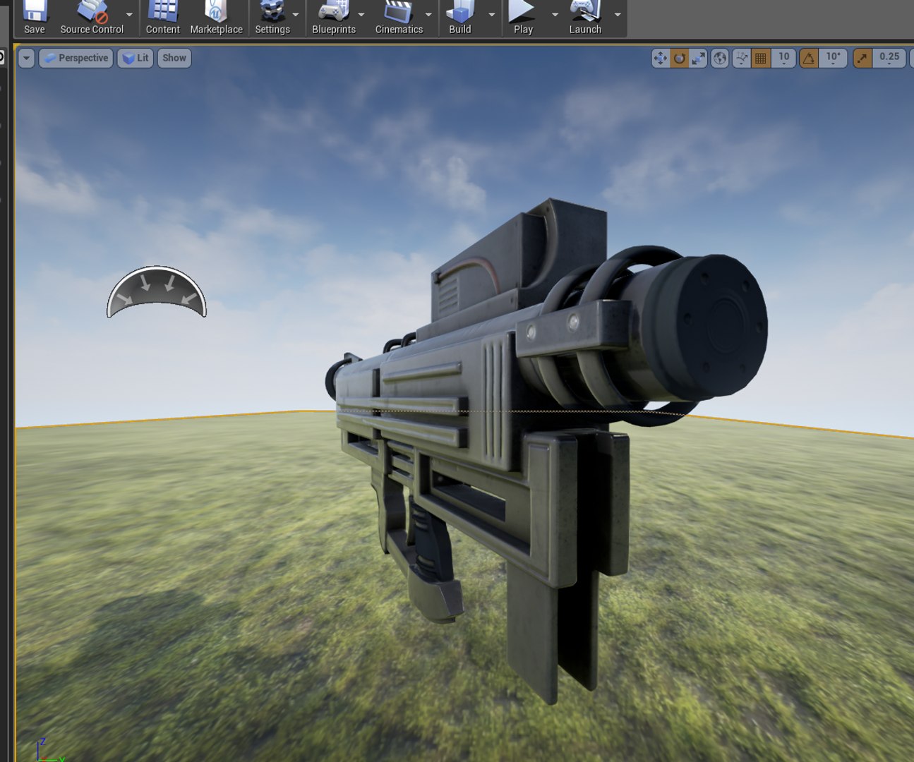 heavy blaster gun 3d obj
