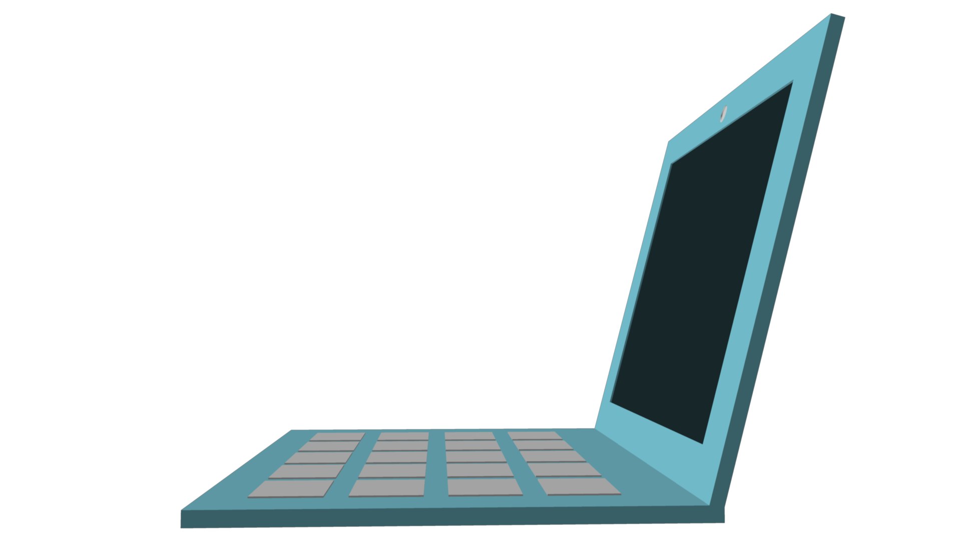 Stylized Laptop Computer 3d Model