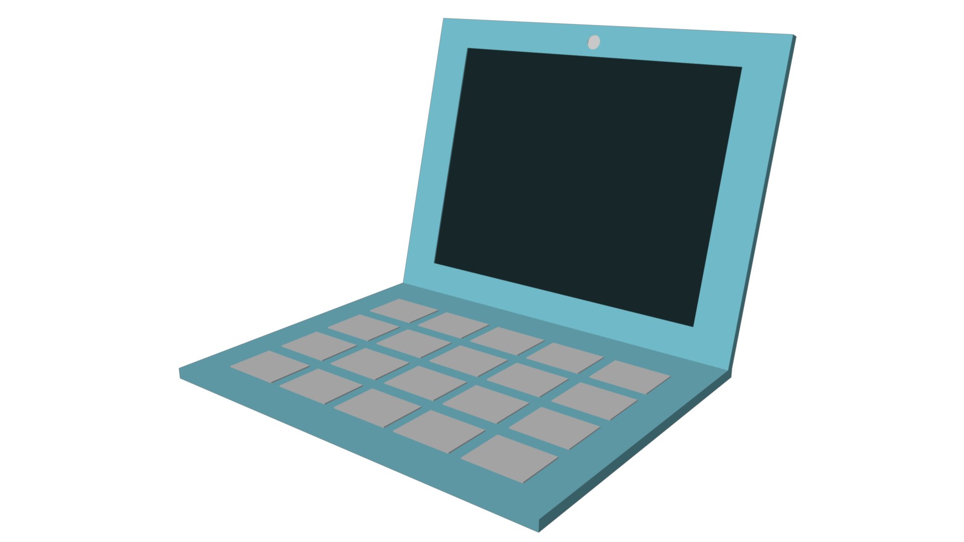 Stylized Laptop Computer 3d Model
