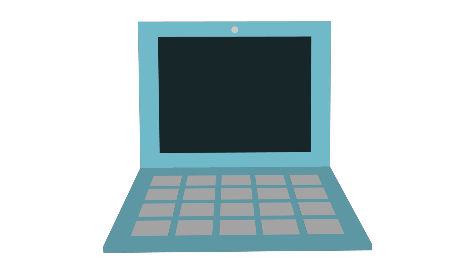 Stylized Laptop Computer 3d Model