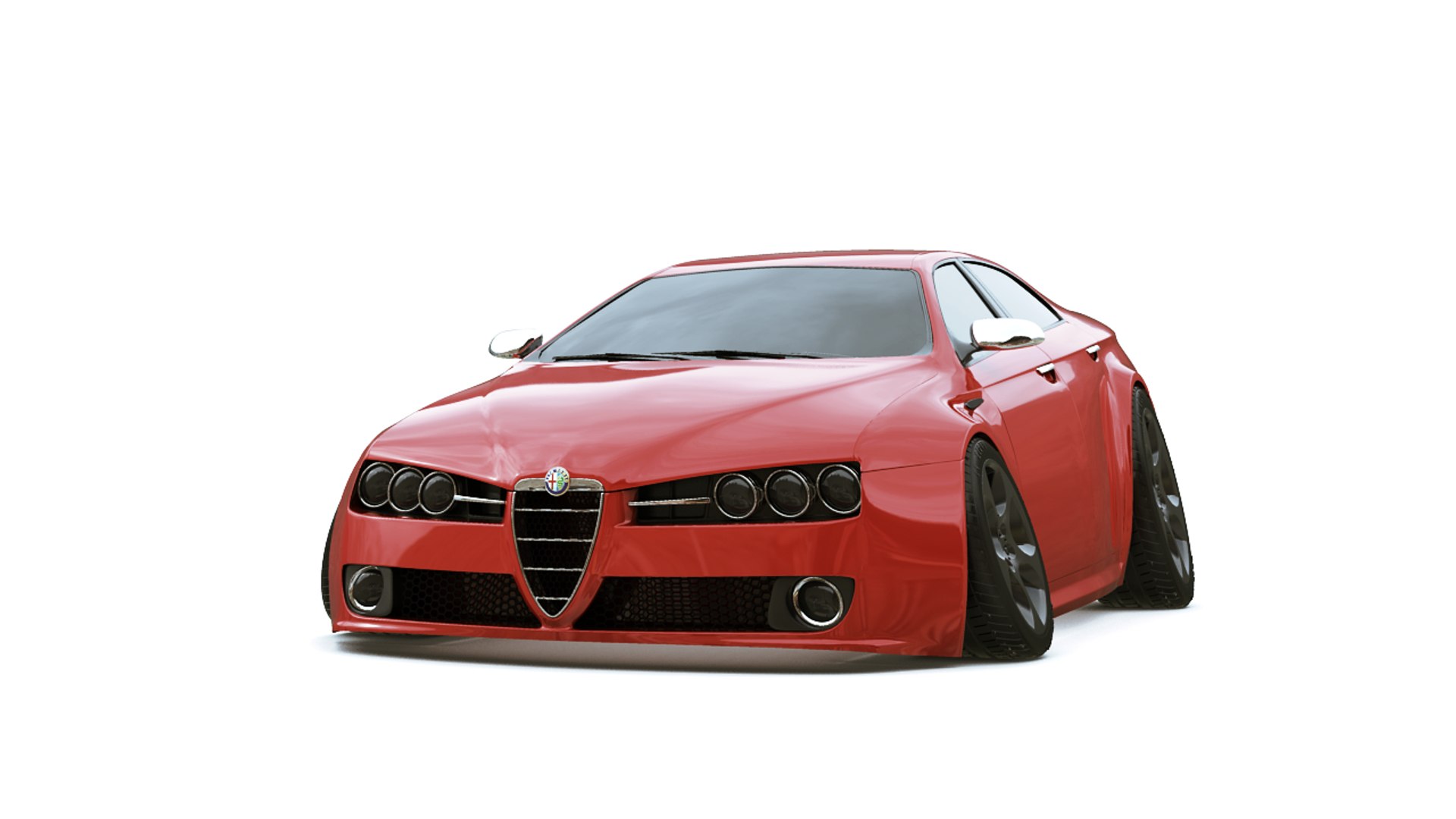 Obj Cartoon Sport Car Alfa 159