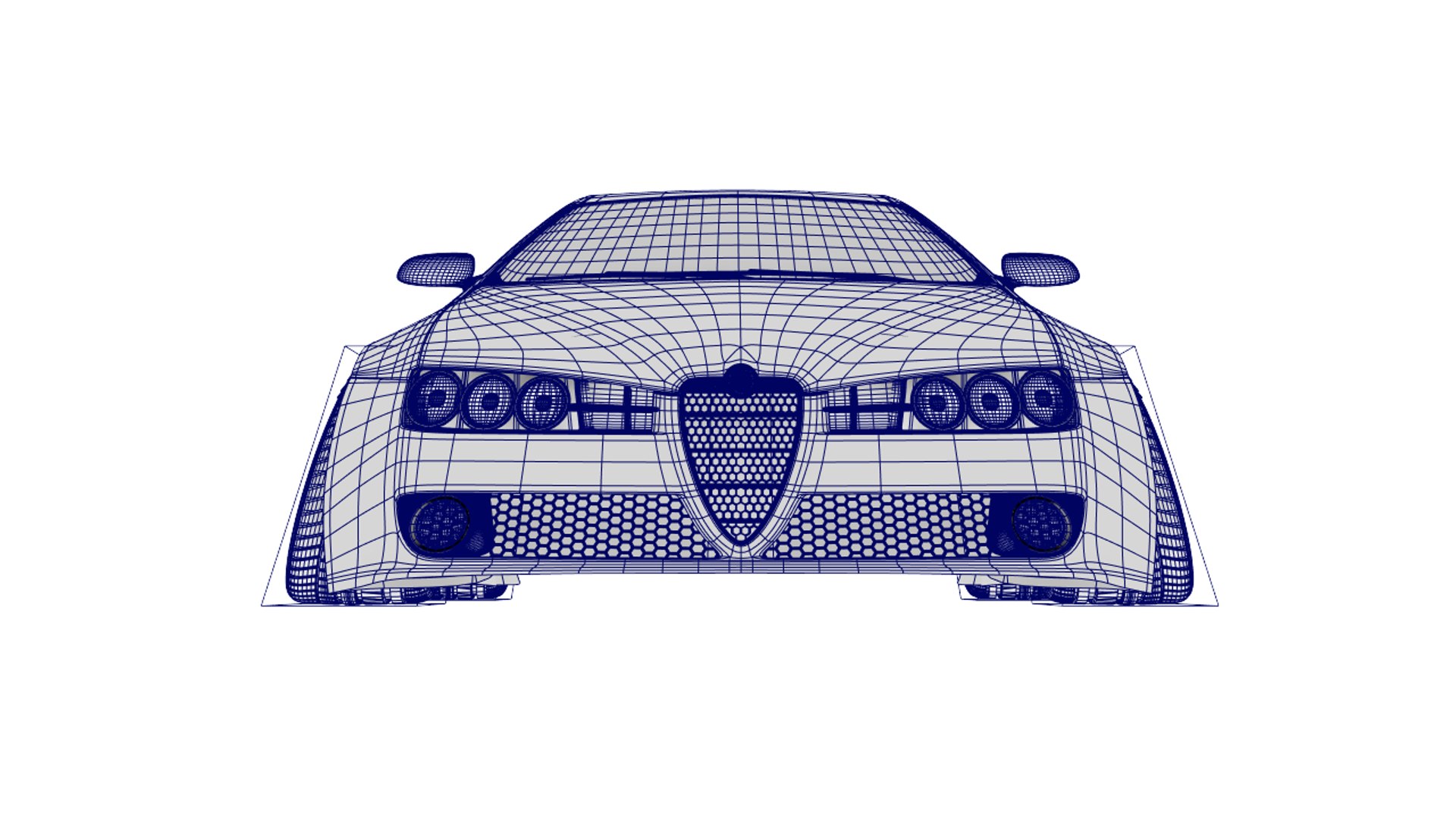 Obj Cartoon Sport Car Alfa 159