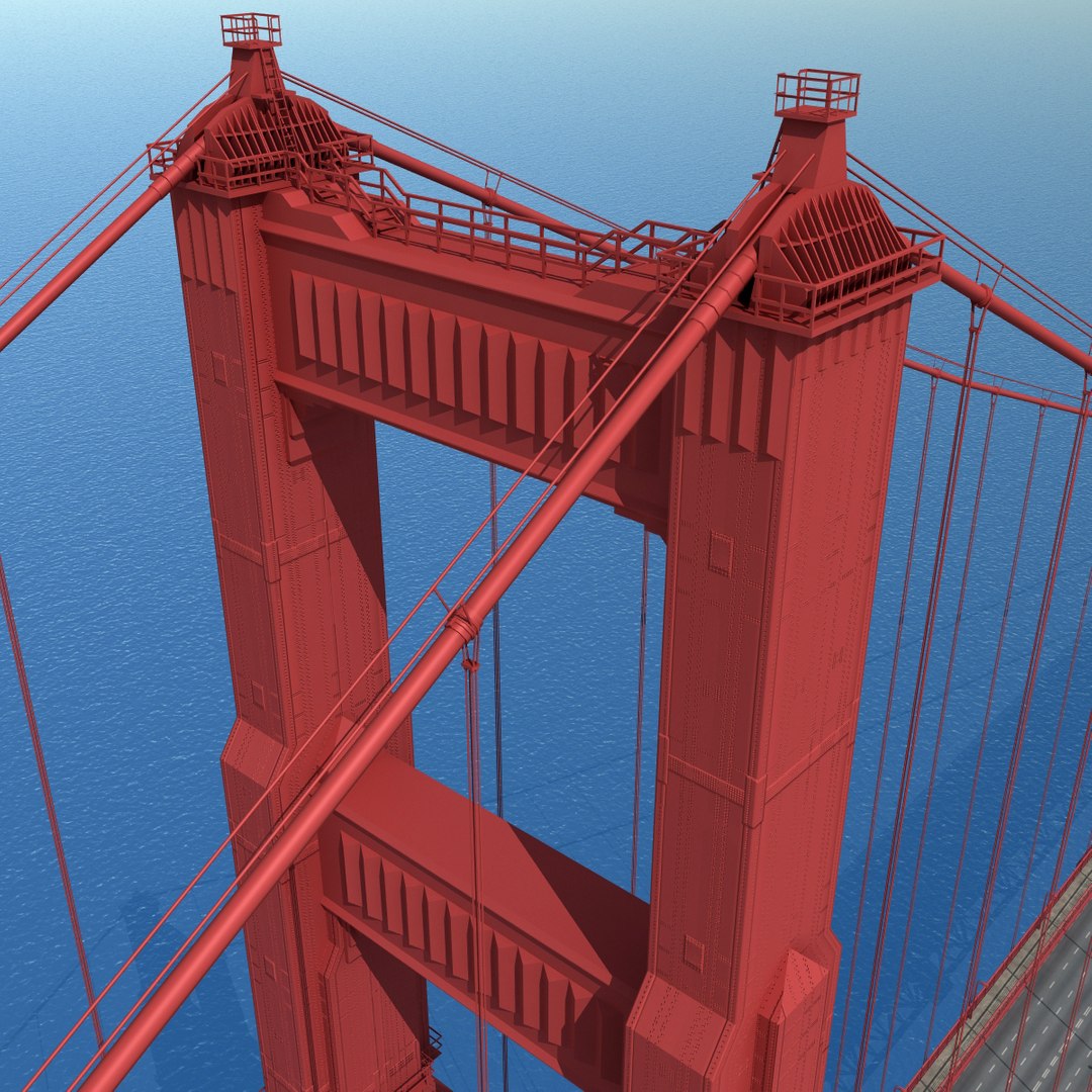 golden gate bridge 3d model