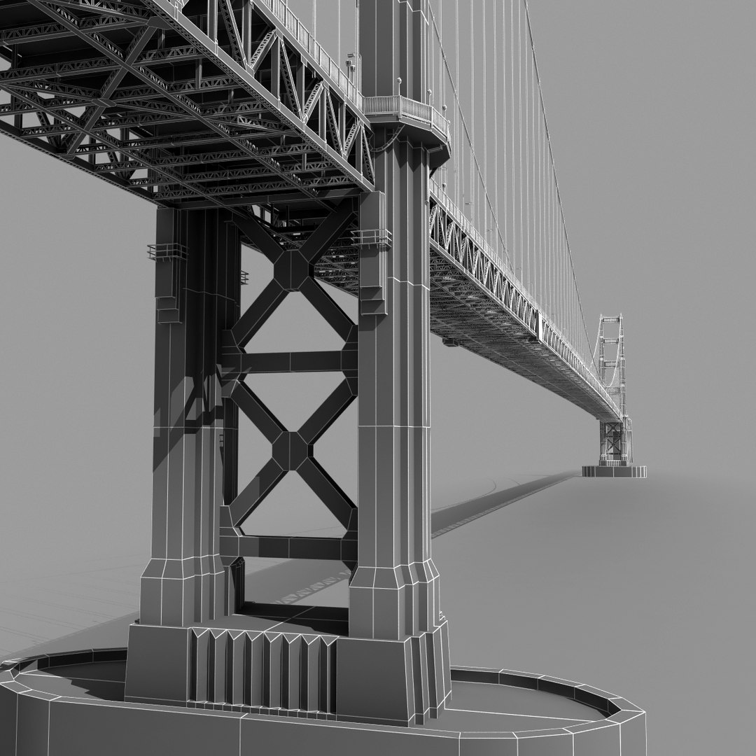 golden gate bridge 3d model