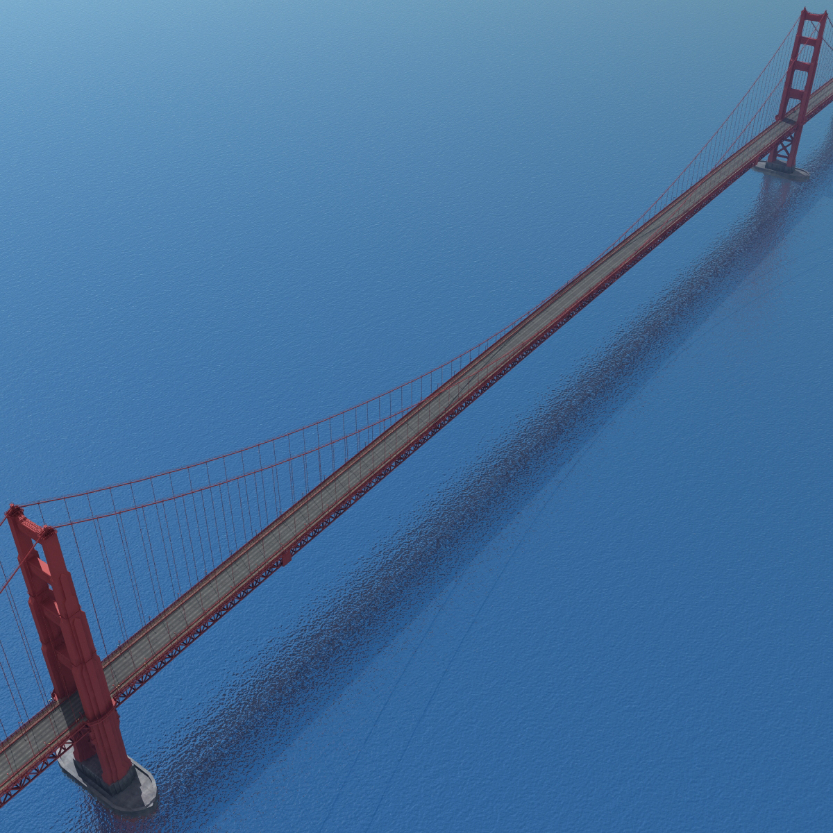 golden gate bridge 3d model