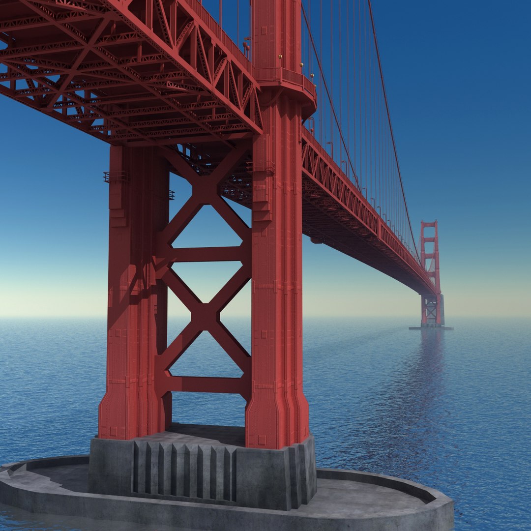 golden gate bridge 3d model