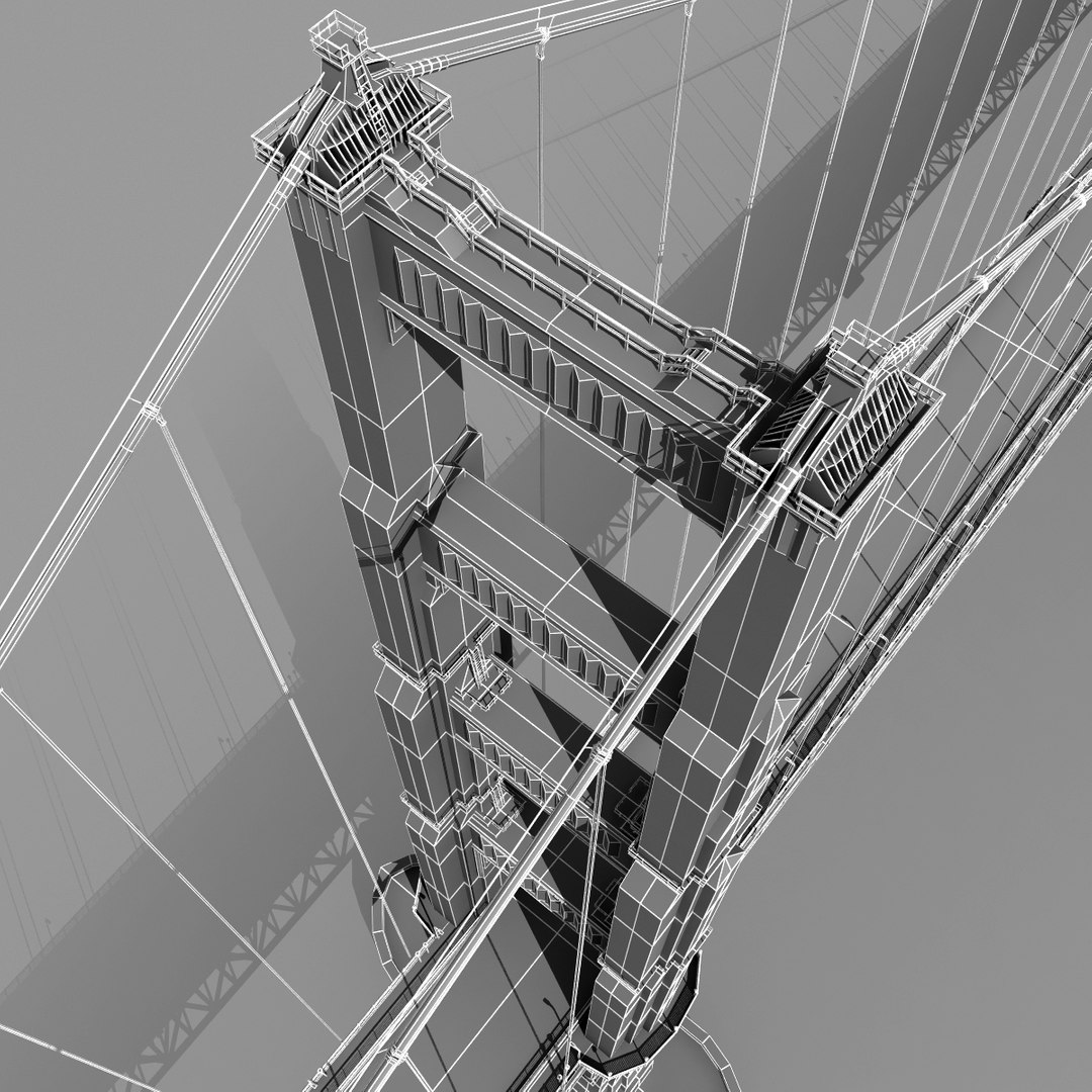 golden gate bridge 3d model