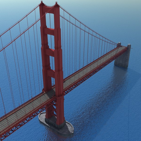 golden gate bridge 3d model
