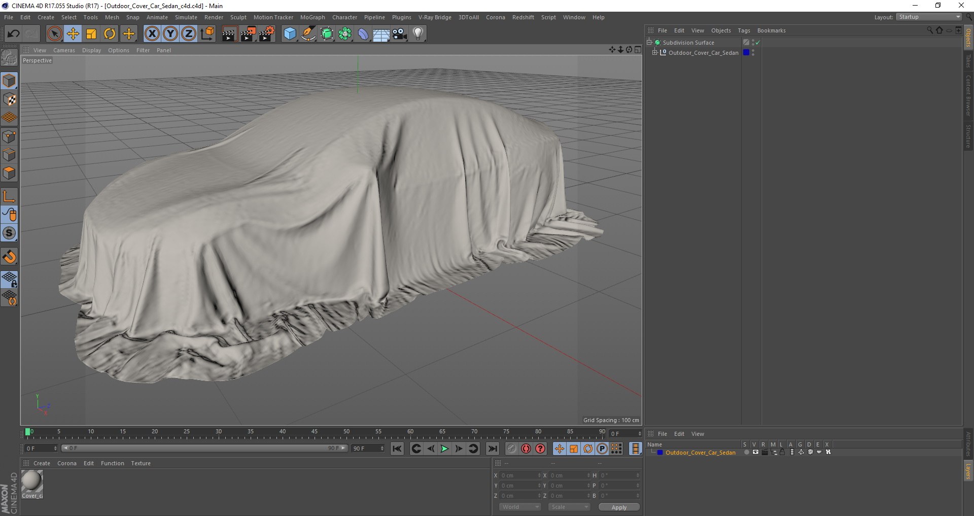 Outdoor cover car sedan 3D model - TurboSquid 1530945