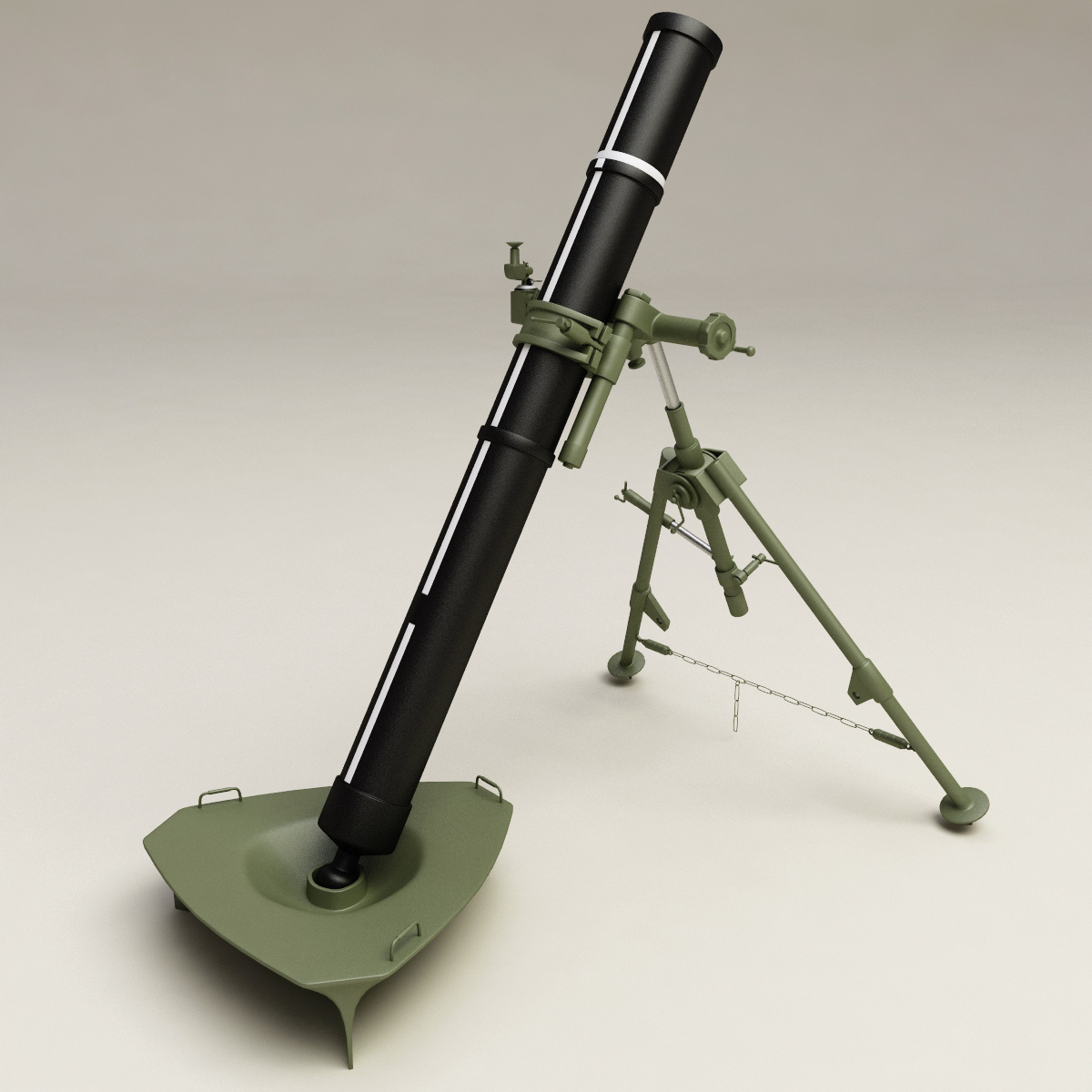 mortar 120mm 3d model