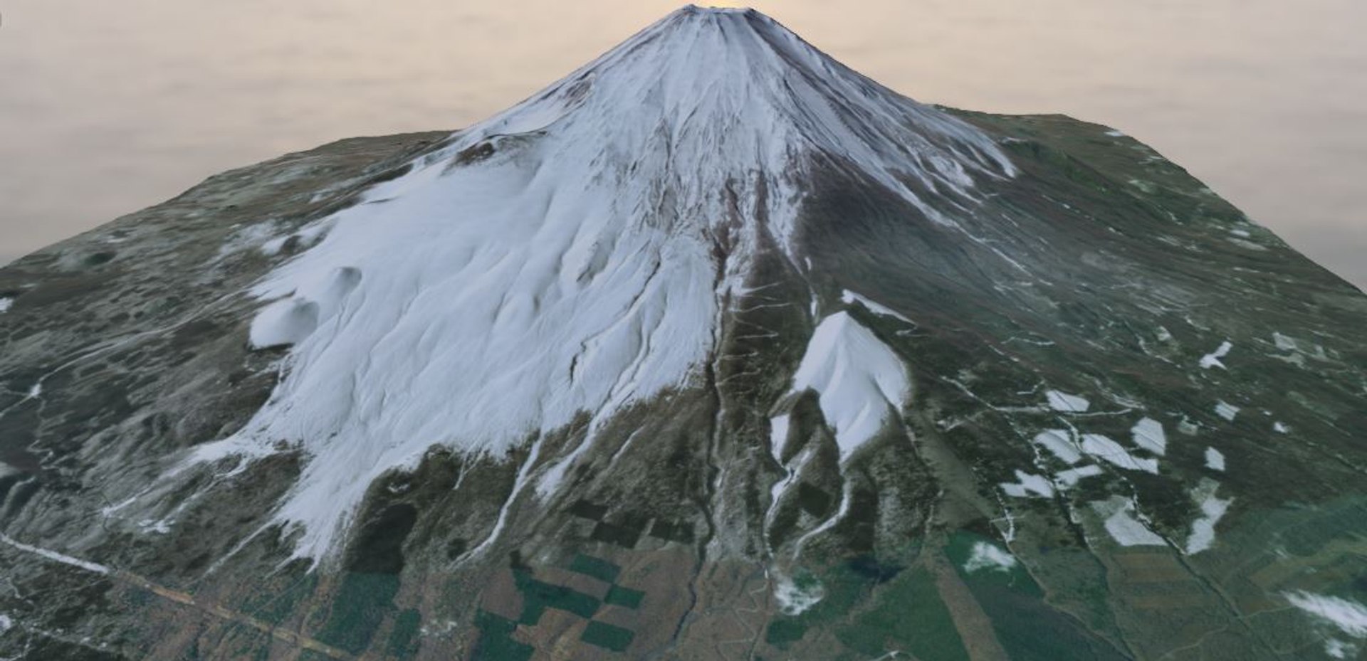 3D Model Mt Fuji Terrain - TurboSquid 1632085