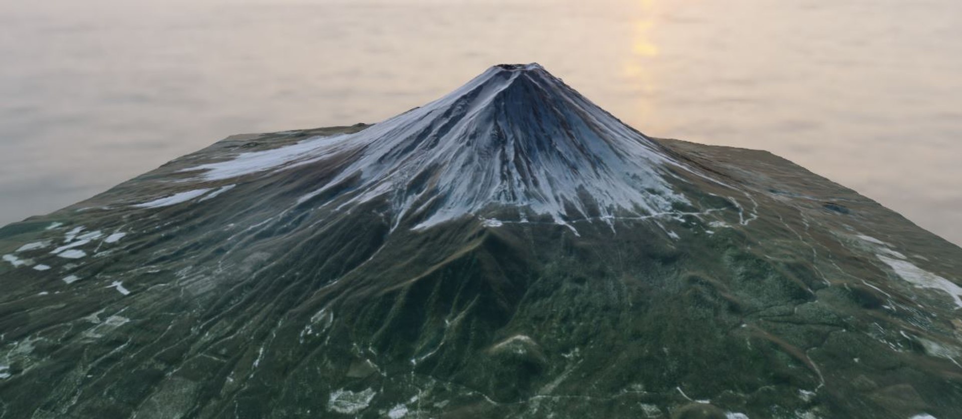 3D Model Mt Fuji Terrain - TurboSquid 1632085