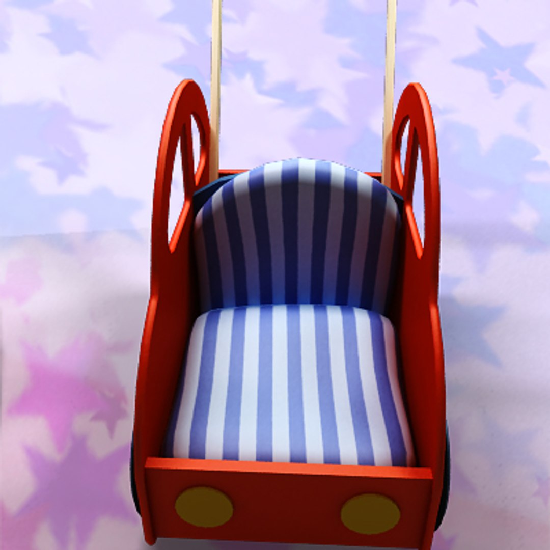 3d toy baby carriage