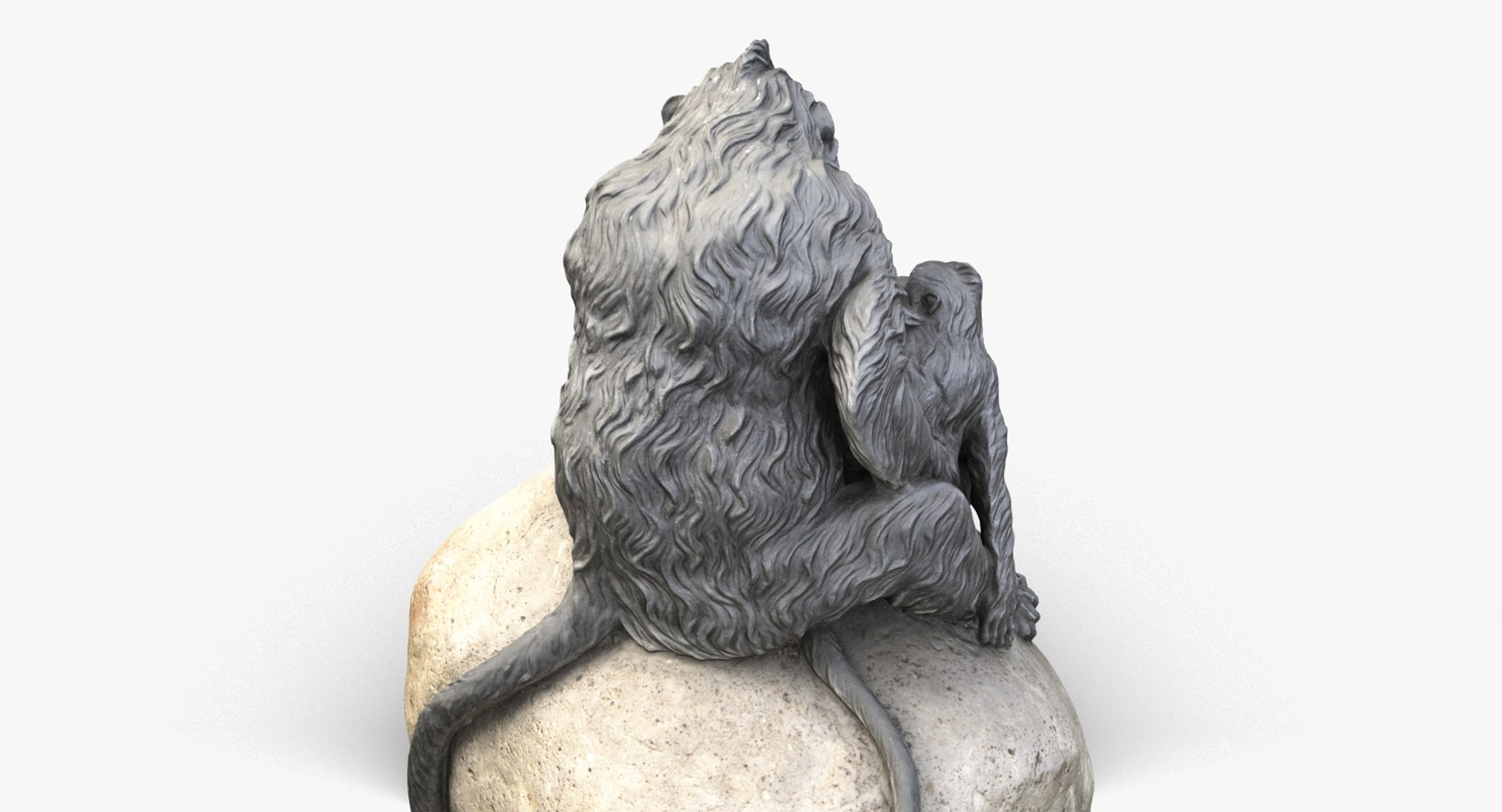 3D sculpture monkeys rock - TurboSquid 1209211