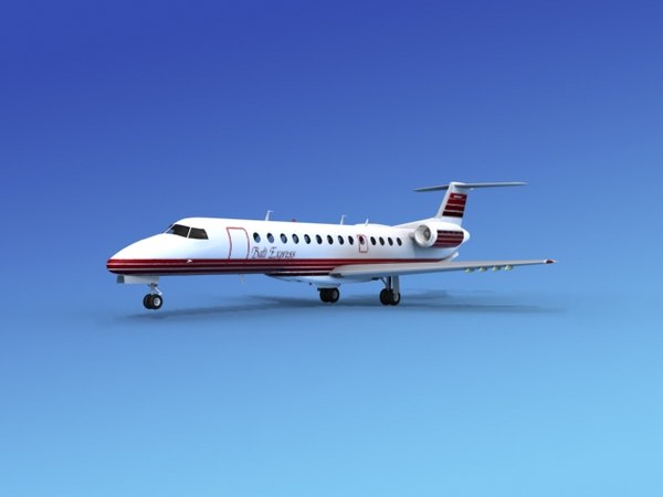 embraer erj 3d model