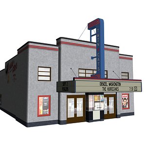 Cinema Building 3D Models for Download | TurboSquid