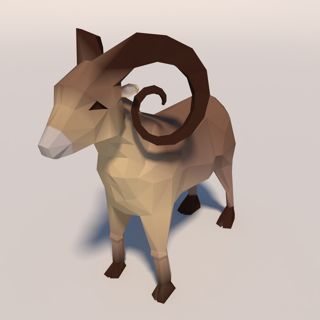 3D Model Ready Low-poly Goat - TurboSquid 1358209