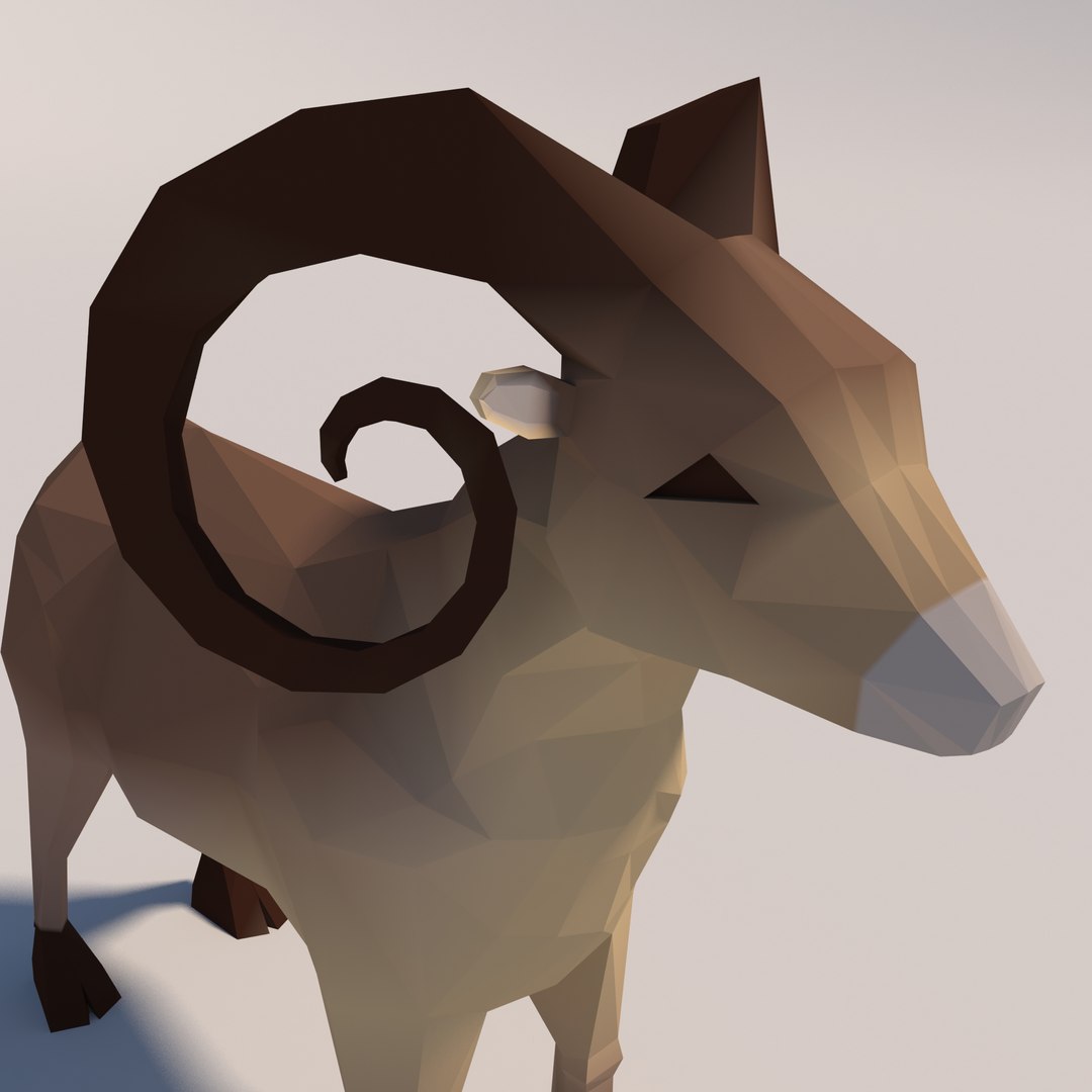 3D Model Ready Low-poly Goat - TurboSquid 1358209