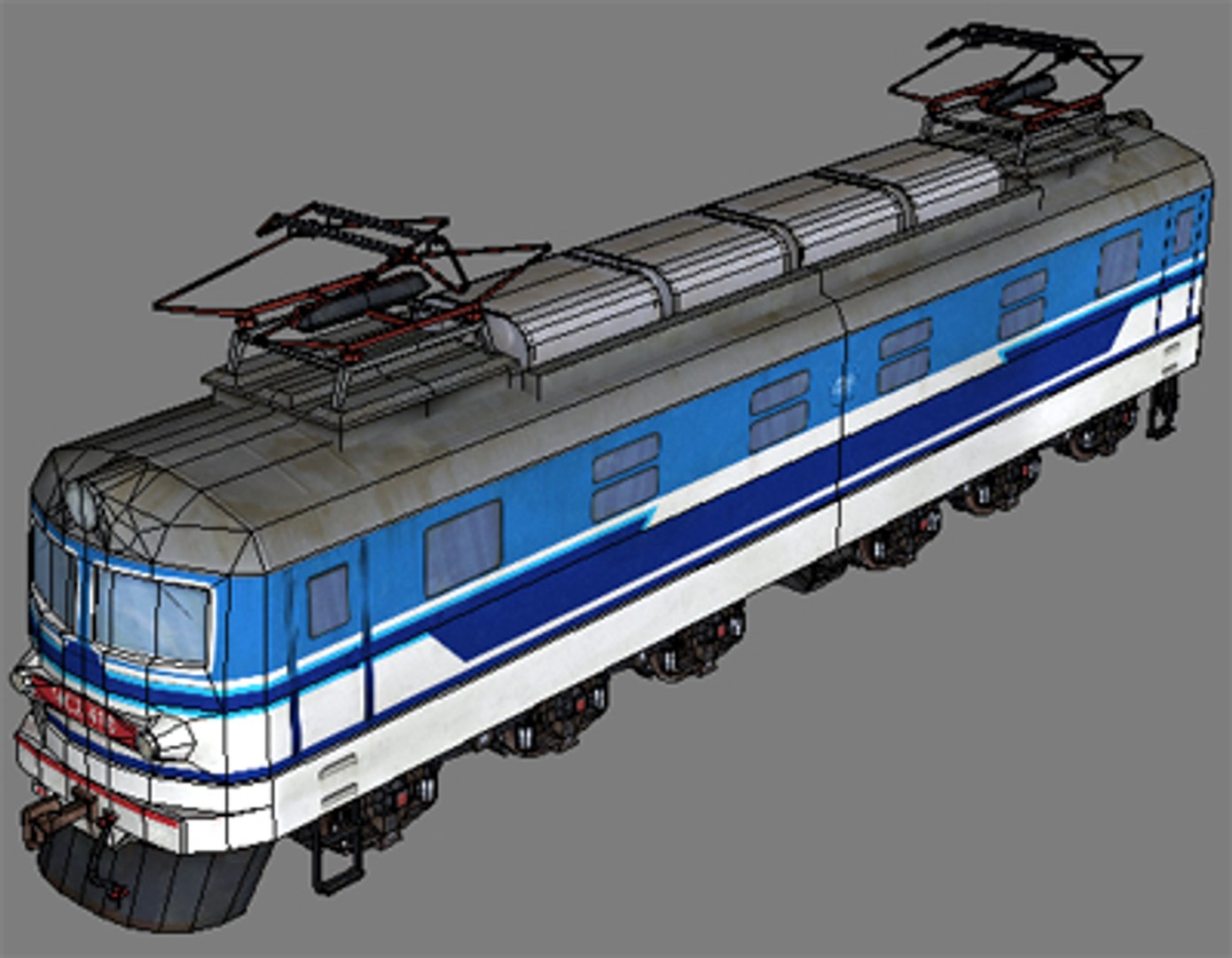3d Low-poly Train Model